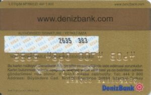 Bank Card: DenizBank (Denizbank, Türkiye (Turkey)Col:TR-VI-0315.02