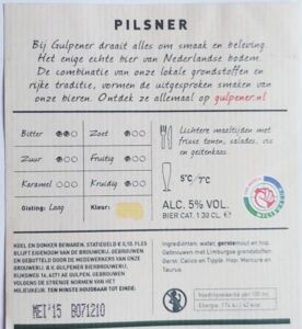 Drink Label: Gulpener Pilsner (Gulpener Bierbrouwerij, NetherlandsCol ...