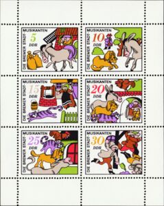 Stamp: Fairy Tales: The Town Musicians of Bremen (Germany, Democratic ...