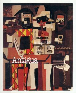 Марка: 'The Three Musicians', 1921 (Барбуда(Birth Centenary of Pablo ...