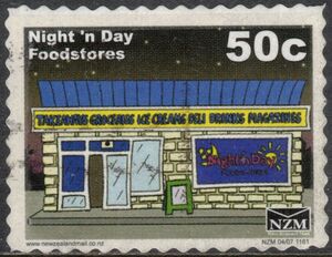 Stamp: Night 'n Day Foodstores, Night (New Zealand: Private Post ...