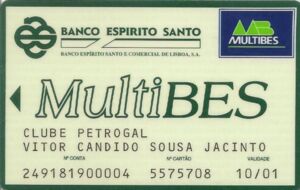 Bank Card: Multi Bes (Banco Espirito Santo, PortugalCol:PT-GM-0111