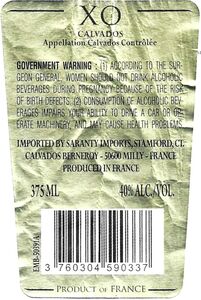 Drink Label: Calvados Berneroy XO (Calvados Berneroy, FranceCol:FR ...