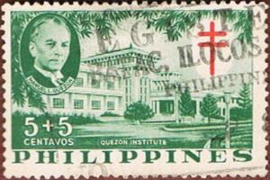 Stamp: Quezon Institute (Philippines(Fight against Tuberculosis) Mi:PH ...