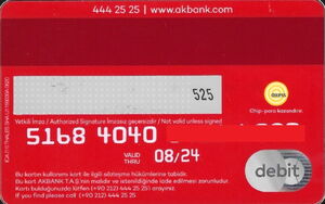 Bank Card: Akbank - Trink (Akbank T.A.Ş., Türkiye (Turkey)Col:TR-MC-0127.02