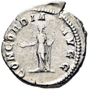 Moeda: 1 Denarius (Império Romano(202~205 - Empress Fulvia Plautilla ...