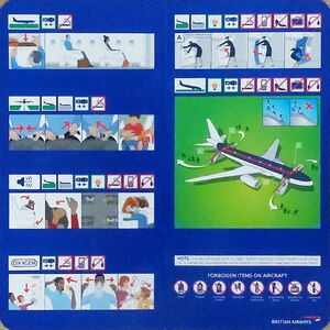 Sicherheitskarte: Airbus A318 (British Airways, GroßbritannienCol:BAW ...