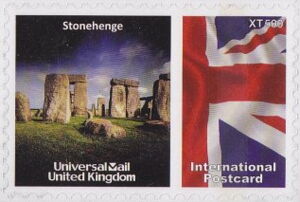 Stamp: Stonehenge 6 Union Jack Flag (United Kingdom: Private Post ...