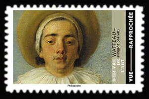 Stamp: Pierrot (Detail) by Jean-Antoine Watteau (France(Art ...