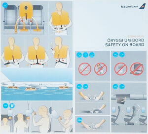 Safety Card: Boeing 767-300 (Icelandair, IcelandCol:ICE-IS-0013