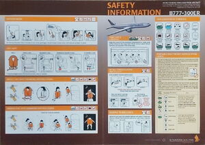 Safety Card: B777-300er (Singapore Airlines, SingaporeCol:SIA-SG-0027