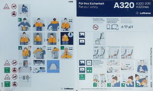 Safety Card: A320 A320-200 A320neo (Lufthansa, Germany, Federal ...