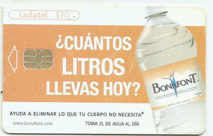Phonecard: Bonafont (Telmex - Ladatel, Mexico(05 - Aguas, Jugos y ...