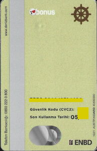 Bank Card: Denizbank (Denizbank, Türkiye (Turkey)Col:TR-MC-0537.01