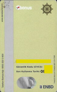 Bank Card: Denizbank (Denizbank, Türkiye (Turkey)Col:TR-MC-0537.02