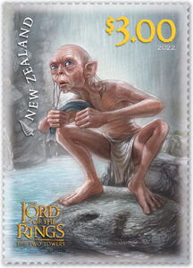 Stamp: Gollum at the Forbidden Pool (New Zealand(Lord of the Rings ...