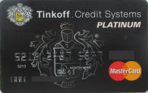 Bank Card: Platinum Black (Tinkoff Credit Systems, RussiaCol:RU-MC-0264.01