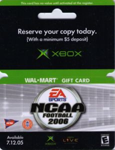 Gift Card: NCAA Football Xbox (Walmart, United States of America ...