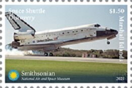 Stamp: Space Shuttle Discovery (Marshall Islands(Smithsonian - National ...