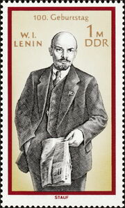Stamp: Vladimir Lenin (1870-1924) (Germany, Democratic Republic (DDR)(100th Birth Anniversary of ...