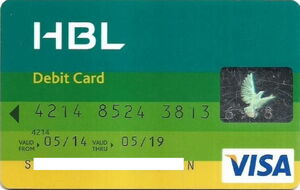 Bank Card: Hbl (Habib Bank Ltd,, PakistanCol:PK-VI-0004.03