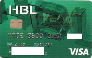 Bank Card: HBL Visa (Habib Bank Ltd,, PakistanCol:PK-VI-0018.02