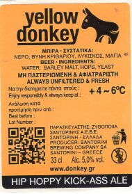 Drink Label: Yellow Donkey (Santorini Brewing Company, GreeceCol:GR ...