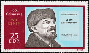 Stamp: Lenin, Title of His Work "State and Revolution" (Germany ...