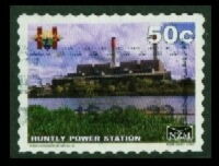 Stamp: Huntly Power Station (New Zealand: Private Post Offices(New ...