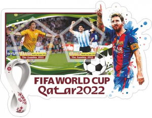 Stamp: Sports football 2022 FIFA World Cup in Qatar (Gambia: Illegal ...