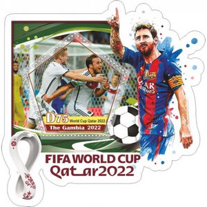 Stamp: Sports football 2022 FIFA World Cup in Qatar (Gambia: Illegal ...