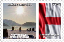 Stamp: Lake District Saint George's Flag Castlerigg Stone Circle ...