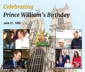Stamp: Celebrating Prince William's Birthday (Tuvalu(Celebrating Prince ...
