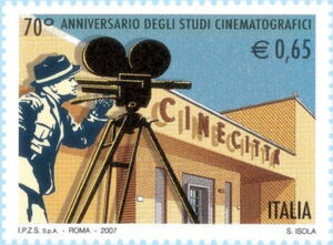 Stamp: Cinecittà Film Studios, Rome, 70th Anniversary (ItalyMi:IT 3180 ...