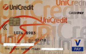 Bank Card: UniCredit - Cashpay (UniCredit Banca, ItalyCol:IT-VP-0002.06