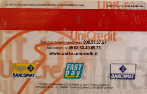 Bank Card: UniCredit - Cashpay (UniCredit Banca, ItalyCol:IT-VP-0002.06