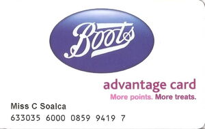 Functional Card: Boots - Avantage Card - More points. More trats ...