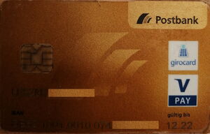 Bank Card: Postbank Gold (Postbank, Germany, Federal RepublicCol:DE-VP ...