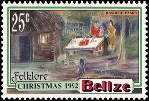Stamp: "Hashishi Pampi" (Belize(Christmas 1992 - Folklore) Mi:BZ 1098 ...