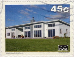 Stamp: Signature Homes - House With Lawn (New Zealand: Private Post ...