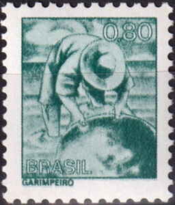Stamp: Gold-washer (Brazil(Profession Series I (1976-1980)) Mi:BR ...