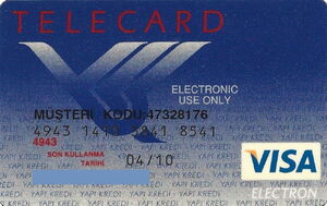Bank Card: Yapı Kredi, Telecard (Yapi Kredi Bankasi, Türkiye (Turkey ...
