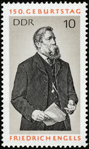 Stamp: Friedrich Engels (1820-1895) (Germany, Democratic Republic (DDR ...