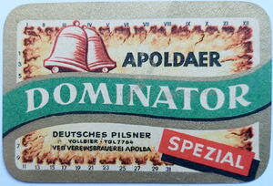Drink Label: Dominator Export (VEB Vereinsbrauerei Apolda, Germany ...