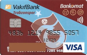 Bank Card: TRABZONSPOR - Bankomat (VakifBank, Türkiye (Turkey)Col:TR-VI ...