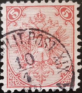 Stamp: Coat of Arms with Numbers (Bosnia and Herzegovina, Austro ...