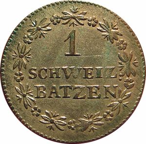 Coin: 1 Batzen (Swiss Cantons(Graubunden) WCC:km11 (graubunden)