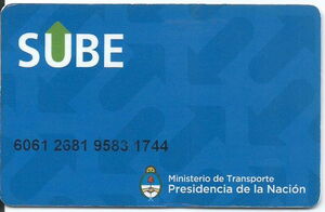 Transport Ticket: SUBE - Blue Design - Morpho C6012228-04/2017 (SUBE ...