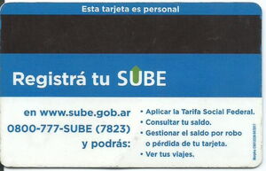 Transport Ticket: SUBE - Blue Design - Morpho C6012228-04/2017 (SUBE ...
