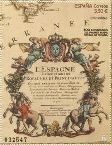 Stamp: First Postal Map of Spain, 300th Anniversary (Spain(Ephemeris ...